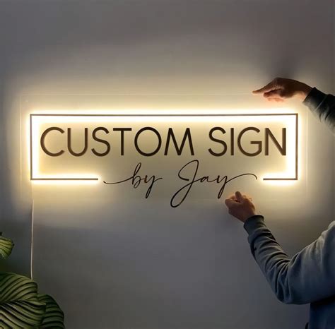 Custom Acrylic Business Logo Sign Custom Light Up Sign 3d Round