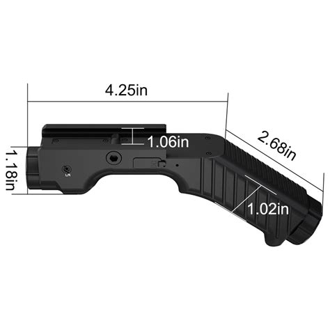 Tactical Led Weapon Gun Light Red Laser Sight Combo 1000 Lumen Usb