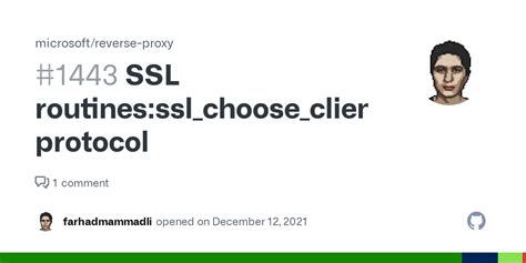 Ssl Routinessslchooseclientversionunsupported Protocol · Issue 1443 · Microsoftreverse