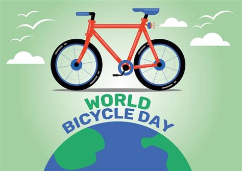 Premium Vector Flat Design World Bicycle Day Design Illustration