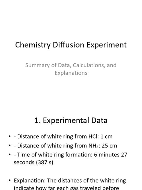 Chemistry Diffusion Experiment With Explanations Pdf