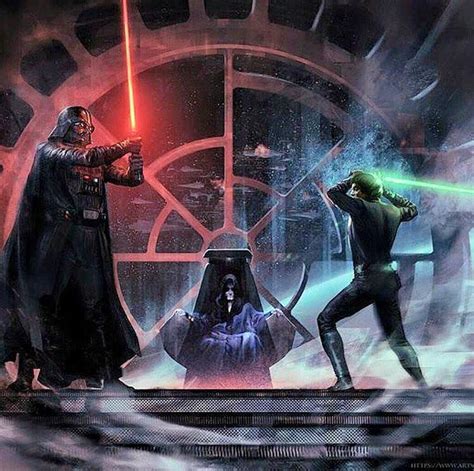 Darth Vader Vs Luke Skywalker 749745 Star Wars Painting Star