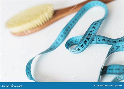 Spa Organic Brush For Dry Massage And A Tape Measure Cactus Brush