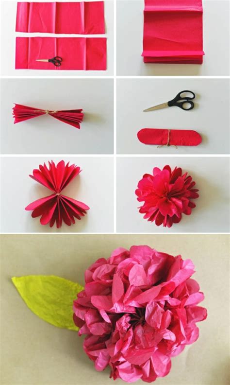 Luxus Blumen Aus Krepppapier Basteln Einfach