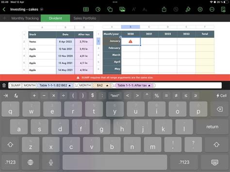 “sumif Requires That All Range Arguments Are The Same Size” Error Rapplenumbers