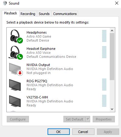 Headphones Or Headset Earphone Which Should I Set As Default R AstroGaming