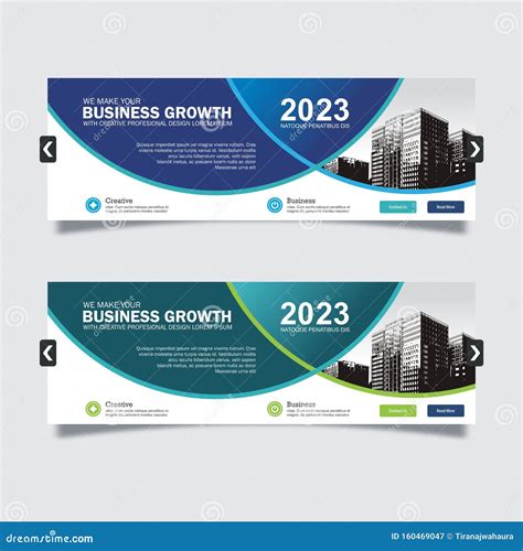Business Slider Banner Design With Trendy And Modern Design Stock