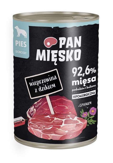 Pan Mięsko Karma Mokra Dla Psa Wieprzowina Z Dzikiem G PAN MIĘSKO Sklep EMPIK