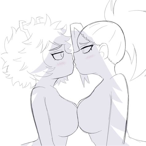 Rule 34 2girls Almost Kissing Before Sex Breast Press Breast To