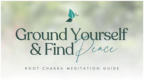 Root Chakra Guided Meditation For Inner Peace Youtube