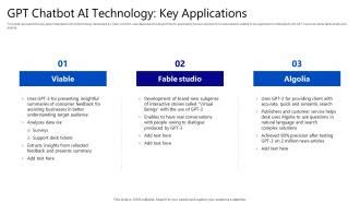 GPT Chatbot AI Technology GPT Chatbot AI Technology Key Applications ChatGPT SS PPT Example