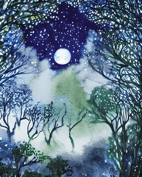 Lothlorien In Moonlight Graphic · Creative Fabrica