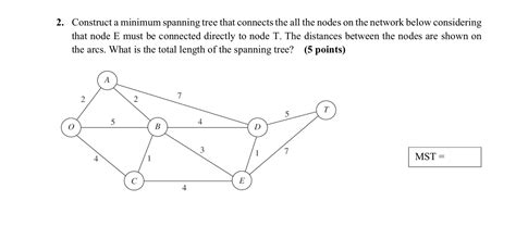 Solved Construct A Minimum Spanning Tree That Connects Chegg
