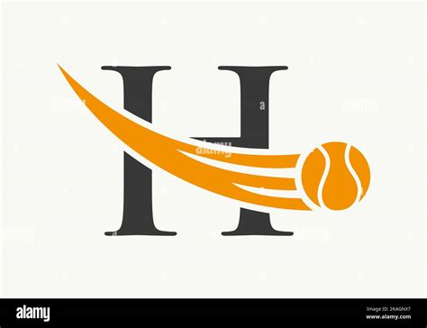 Letter H Tennis Logo Design Template Tennis Sport Academy Sign Club
