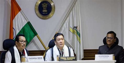 Arunachal Pradesh Cm Pema Khandu Chairs First Cabinet Meeting After