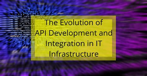 The Evolution Of Api Development And Integration In It Infrastructure