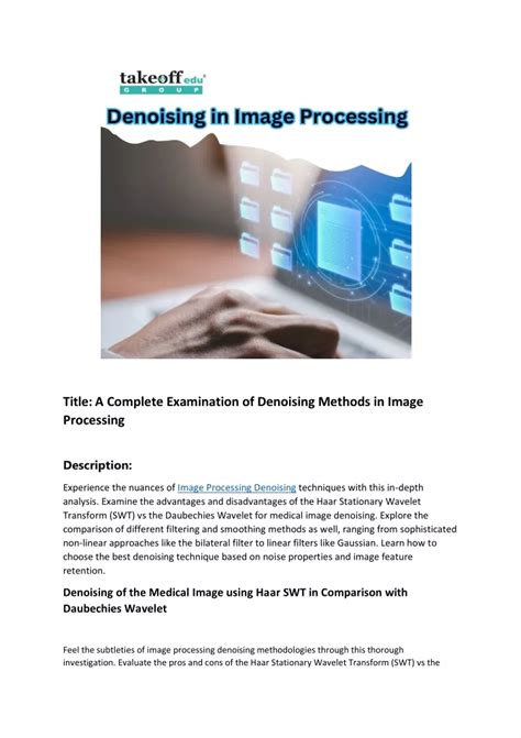 Ppt A Complete Examination Of Denoising Methods In Image Processing