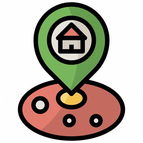 Estate House Map Pin Placeholder Pointer Real Icon Download On Iconfinder