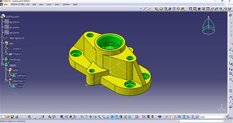 Today I Used Catias Body Base Modeling To Develop A Castng Part Model In Catia Body Base