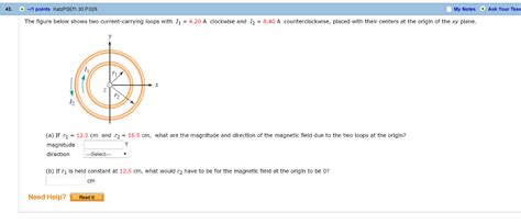 Solved The Figure Below Shows Two Current Carrying Loops Chegg
