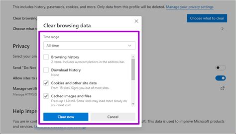 Microsoft Edge Chromium에서 쿠키 및 캐시를 지우는 5가지 방법 최고의 집