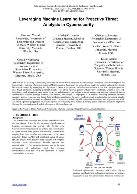Cyber Attack Detection And Protection Using Machine Learning Algorithm Ppt