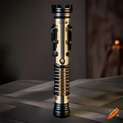 Hyper Realistic Black Lightsaber Hilt With Bronze Accents On Craiyon