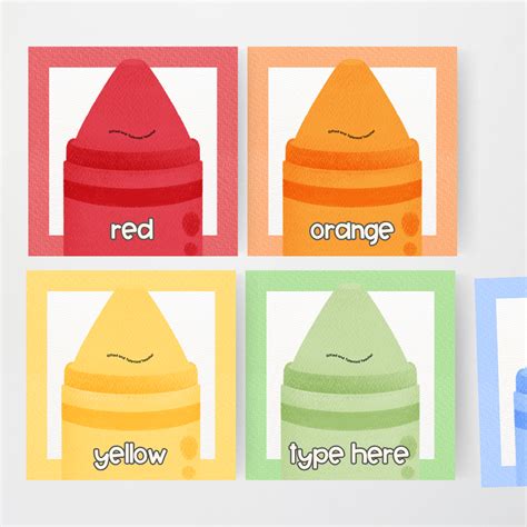 Colour Color Posters Woodland Classroom Decor Ted And Talented