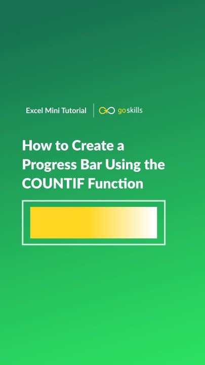 How To Create A Progress Bar Using The Countif Function 📊 Learn Microsoft Excel