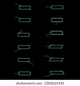 Set Callouts Single Text Box Stock Vector Royalty Free