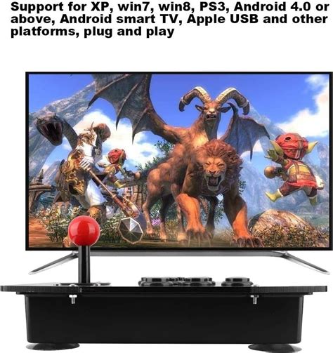 Portable Usb Arcade Controller Arcade Fighting Stick Fighter Joystick 8 Button Game Han E