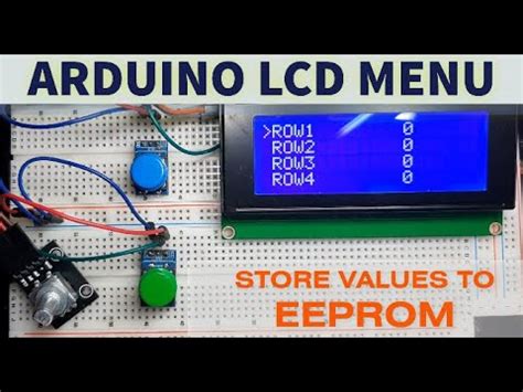 Arduino LCD Menu With Storing Values To EEPROM YouTube