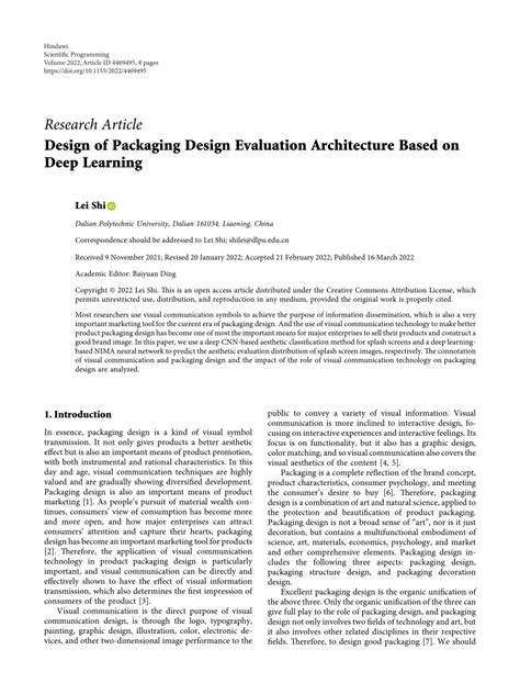 Pdf Design Of Packaging Design Evaluation Architecture Based On Deep