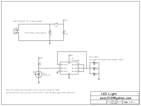 Schematic Only Electronic Components Plus White LED S Are Needed