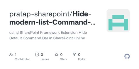github pratap sharepoint hide modern list command bar using