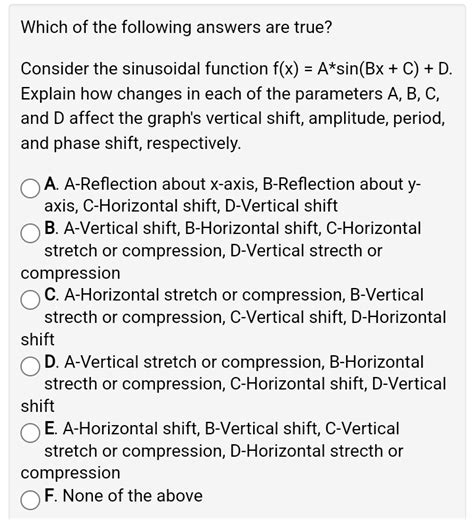 Solved Which Of The Following Answers Are Trueconsider The
