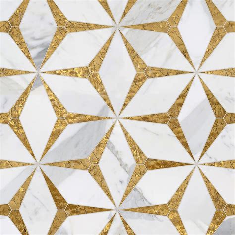 Bravos Thassos Carrara Brass Waterjet Mosaic Artofit