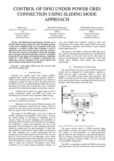 pdf control of dfig under power grid connection using sliding mode