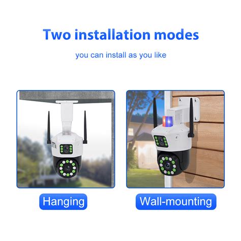 Camhi Camhipro App Black Housing Dual Lens Wfi Ptz Camera Human