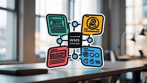 Illustrative 3d Flat Icon Of Wms System And Analytics With Copy Space