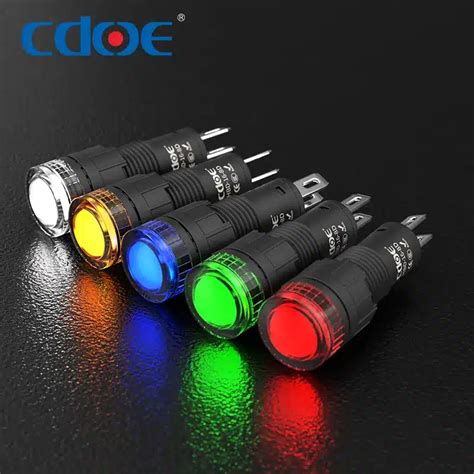 8mm Indicator Light Plastic 6v 12v Cdoe Pushbutton