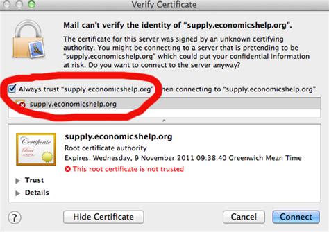 Vasudeva Server Invalid Certificates
