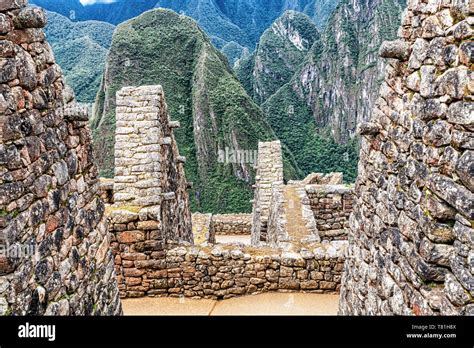 Well Preserved Inca Buildings And Houses Structures In Ancient City Of