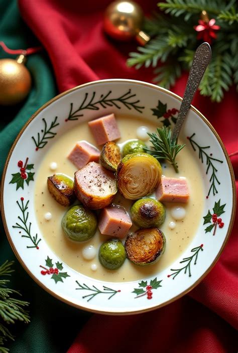 Festive Christmas Ham And Brussels Sprout Soup Recipe Spoon First