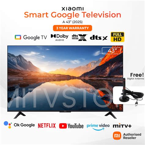Xiaomi Inch A Series Smart Google Tv With Netflix Google Playstore Built In Shopee