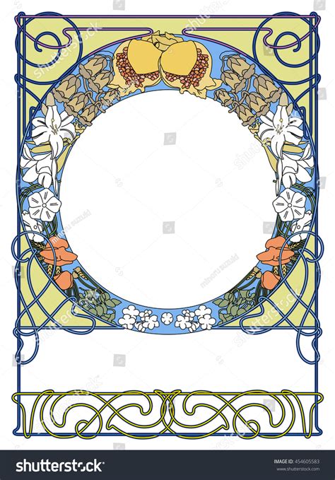 Frame Mucha Stock Illustration 454605583