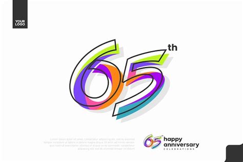 Number 65 Logo Icon Design 65th Birthday Logo Number Anniversary 65