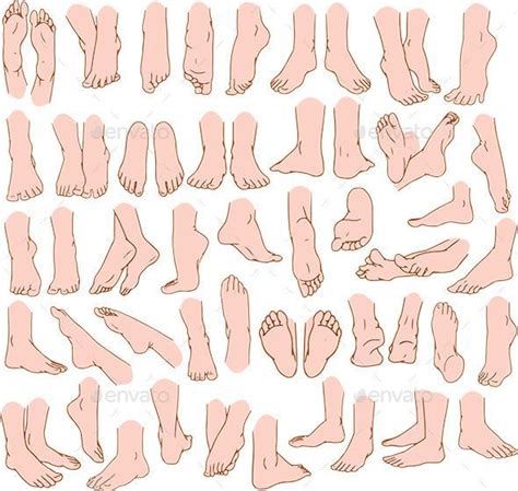 Woman Man Feet Pack 2 Figure Drawing Reference Human Figure Drawing