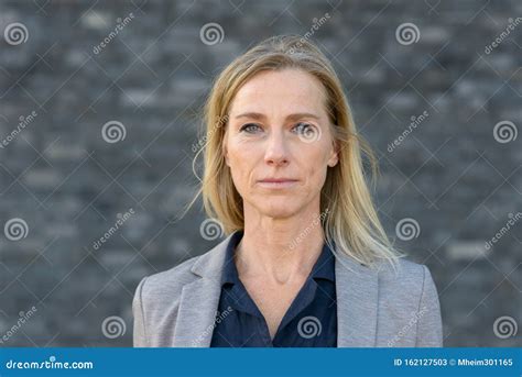 Portrait Of Determined Middle Aged Business Woman Stock Image Image