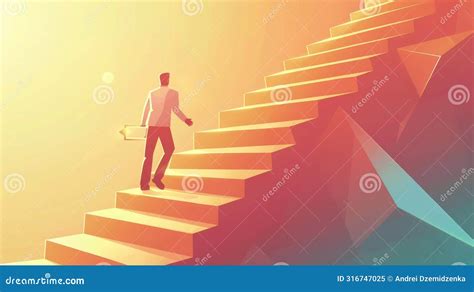 The Ladder To Success Infographic Banner Businessman Climbing Up A